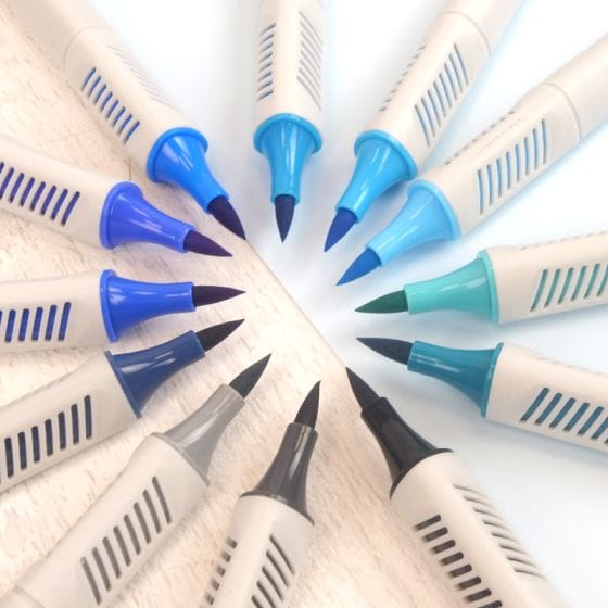 Prism Brush Markers - Blue Lagoon | Hunkydory Crafts