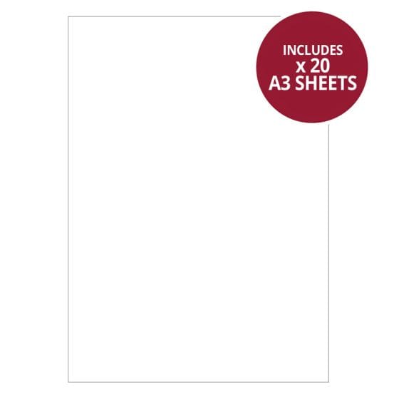 Adorable Scorable Cardstock - A3 White Cloud | Hunkydory Crafts