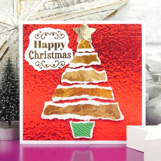Trim Me! Foiled Insert Pad - Season's Greetings Gold | Hunkydory Crafts