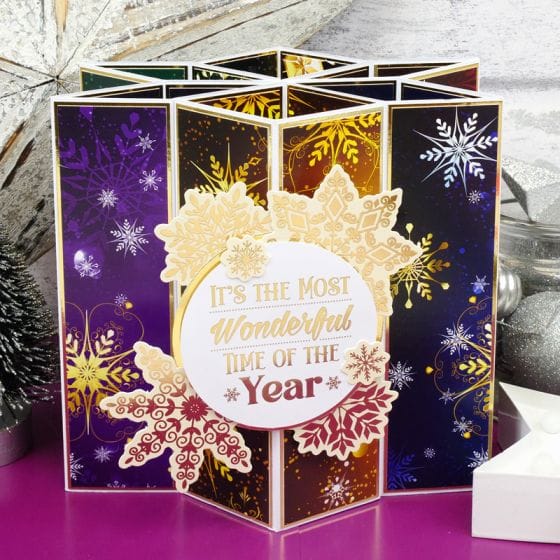 Trim Me! Foiled Insert Pad - Season's Greetings Gold | Hunkydory Crafts