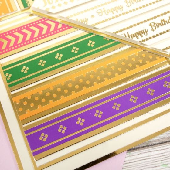 Essential Ribbon Borders - Gold Foiled Selection | Hunkydory Crafts
