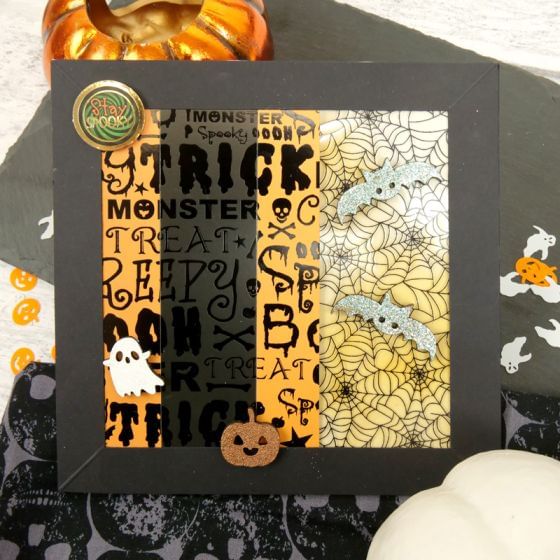 Spooky Words Foiled Edge-to-Edge Cardstock | Hunkydory Crafts