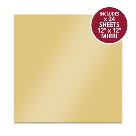 Mirri Card - 12" x 12" Rich Gold | Hunkydory Crafts