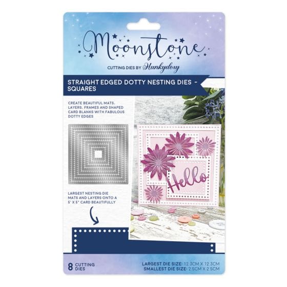 Moonstone Dies - Straight Edged Dotty Nesting Dies - Squares | Hunkydory Crafts