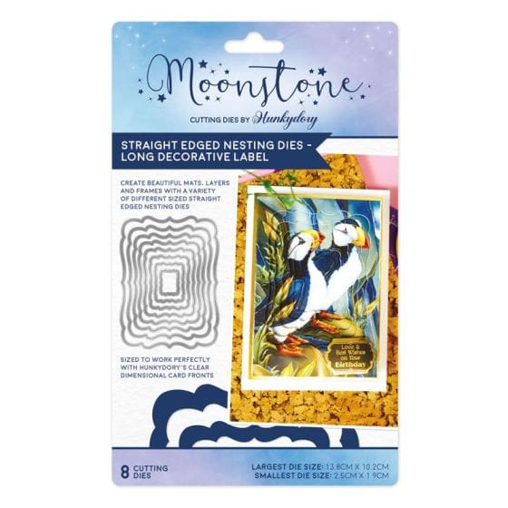 Moonstone Nesting Dies - Long Decorative Label | Hunkydory Crafts