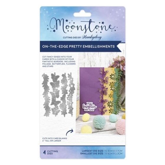 Moonstone Dies - On-The-Edge Pretty Embellishments | Hunkydory Crafts