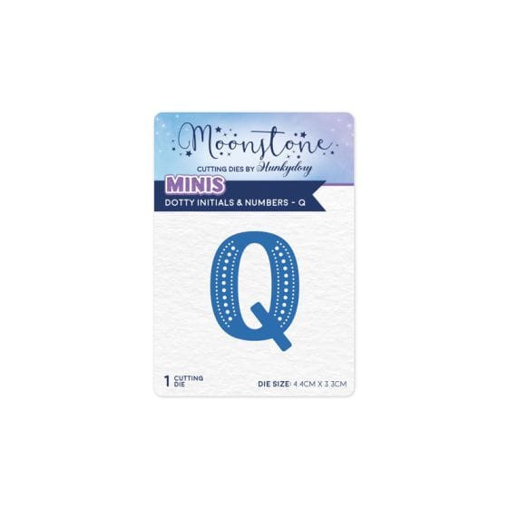 Moonstone Dies - Dotty Initials & Numbers - Q | Hunkydory Crafts