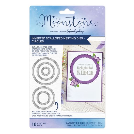 Moonstone Dies - Inverted Scalloped Nesting Dies - Circles | Hunkydory ...
