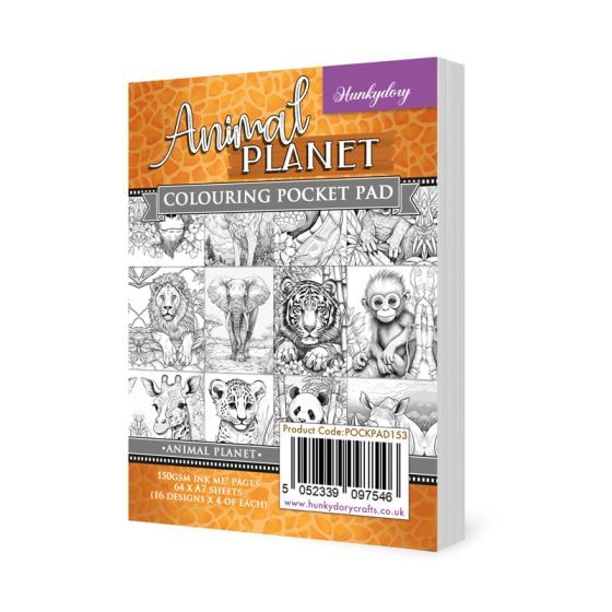 Colouring Pocket Pads - Animal Planet | Hunkydory Crafts