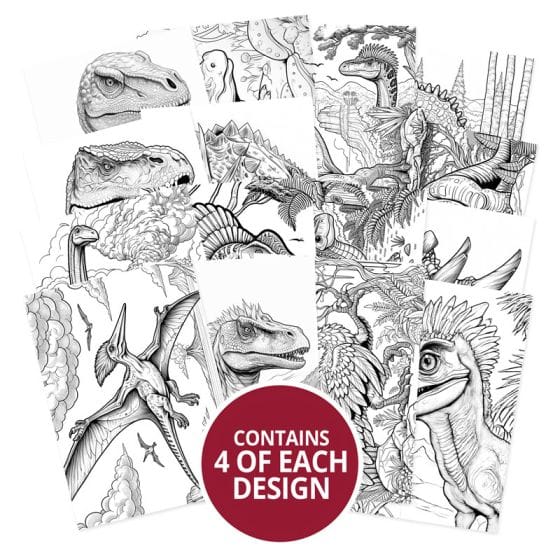 Colouring Pocket Pads - Dino Days | Hunkydory Crafts