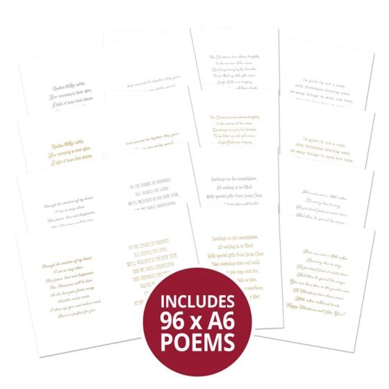 Perfect Poetry Foiled Paper Pad - Christmas | Hunkydory Crafts