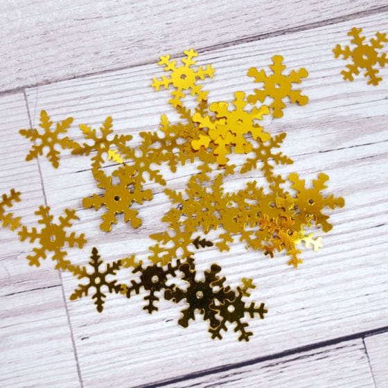 Snowflake Sequins - Gold | Hunkydory Crafts