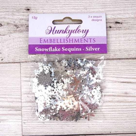 Snowflake Sequins - Silver | Hunkydory Crafts