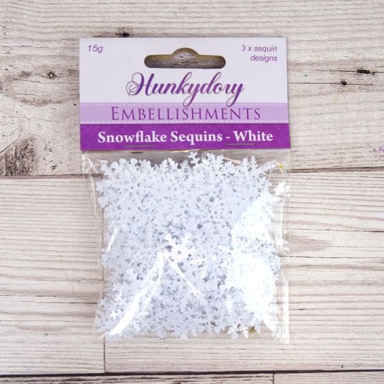 Snowflake Sequins - White | Hunkydory Crafts