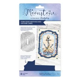 Moonstone Dies - Torn Edge Nesting Dies - Vintage Label | Hunkydory Crafts