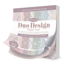 Duo Design Paper Pads - Delicate Damask & Subtle Stripes | Hunkydory Crafts