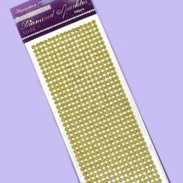 Diamond Sparkles Gemstones - Mini Flowers - Gold | Hunkydory Crafts
