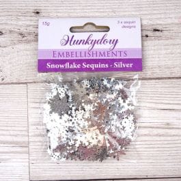Snowflake Sequins - Silver | Hunkydory Crafts
