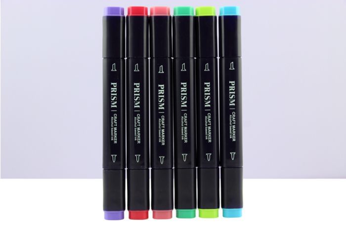 Prism Craft Markers Set 1 - Brights x 6 Pens | Hunkydory Crafts