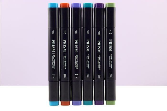 Prism Craft Markers Set 2 - Darks x 6 Pens | Hunkydory Crafts