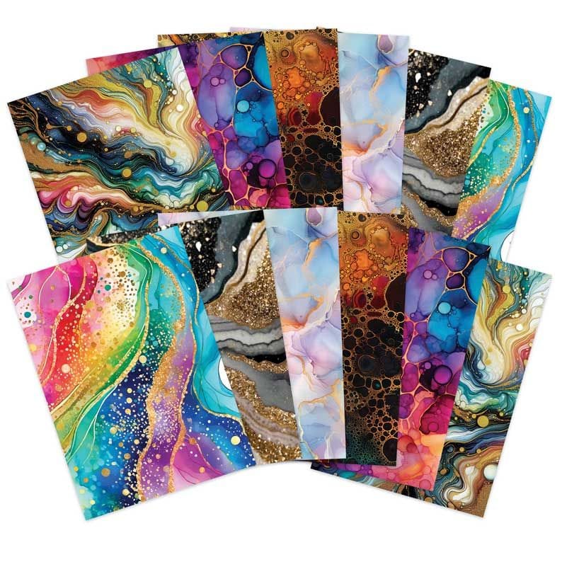 Adorable Scorable Designer Card Packs - Alcohol Inks | Hunkydory Crafts