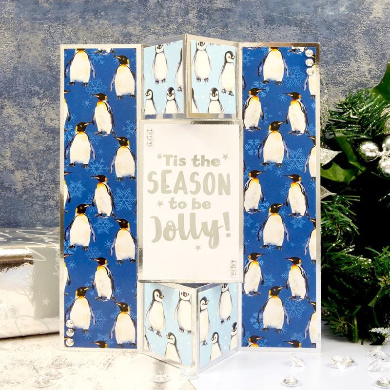 Trim Me! Foiled Insert Pad - Season's Greetings Silver | Hunkydory Crafts