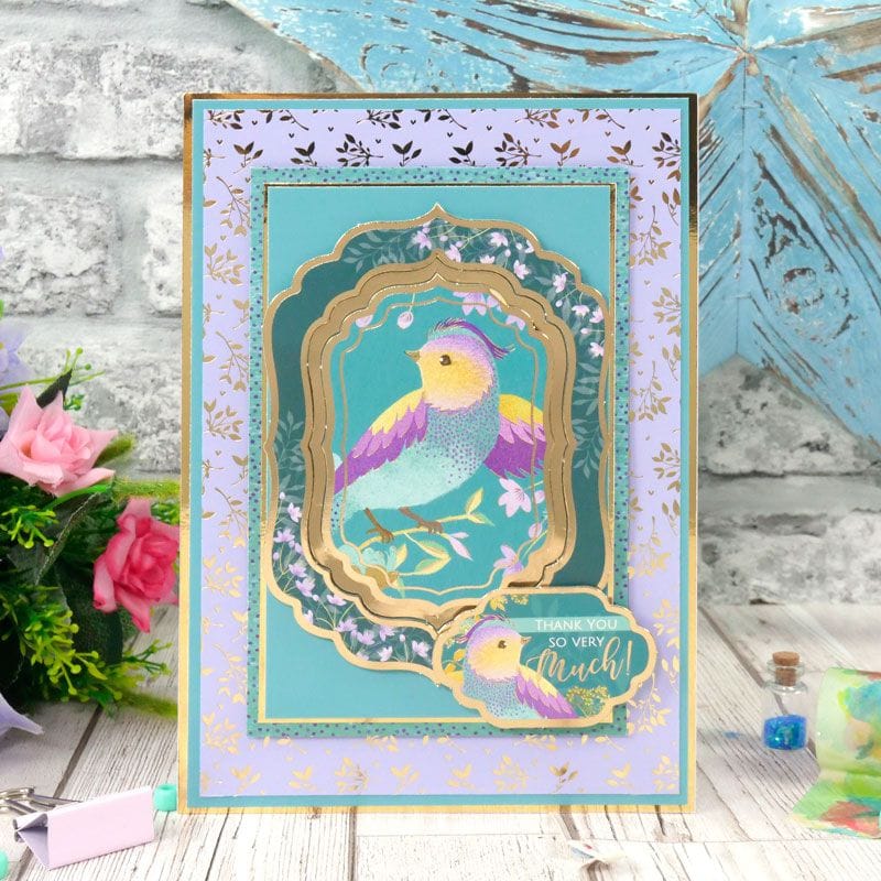 Beautiful Birdsong Foiled Edge-to-Edge Cardstock | Hunkydory Crafts