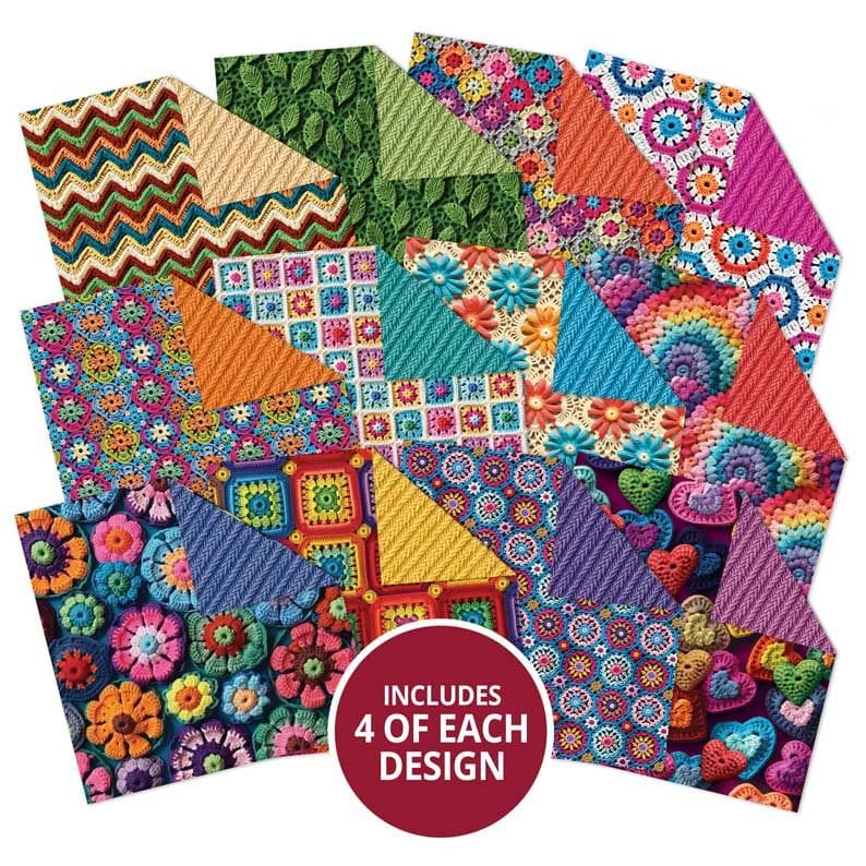 Duo Design Paper Pads - Colourful Crochet & Wonderful Wool | Hunkydory ...