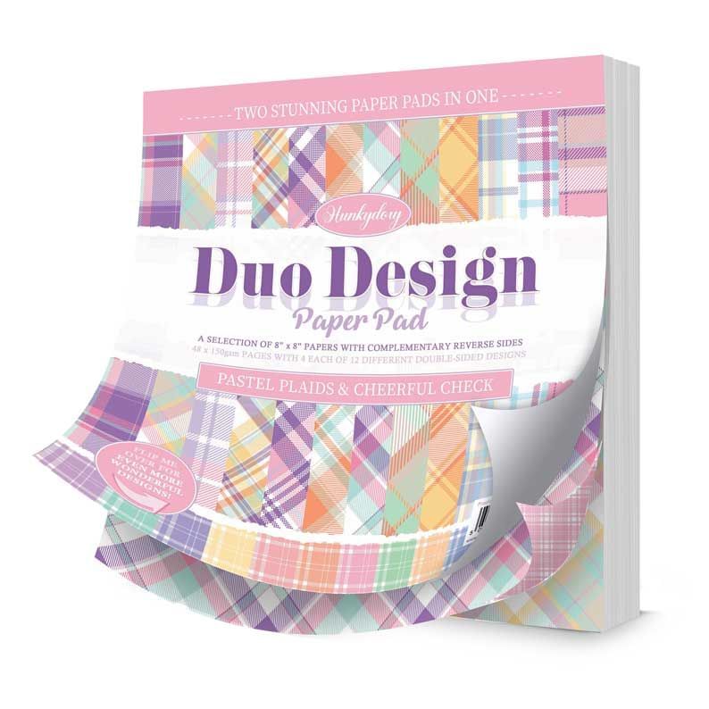 Duo Design Paper Pads - Pastel Plaids & Cheerful Check | Hunkydory Crafts