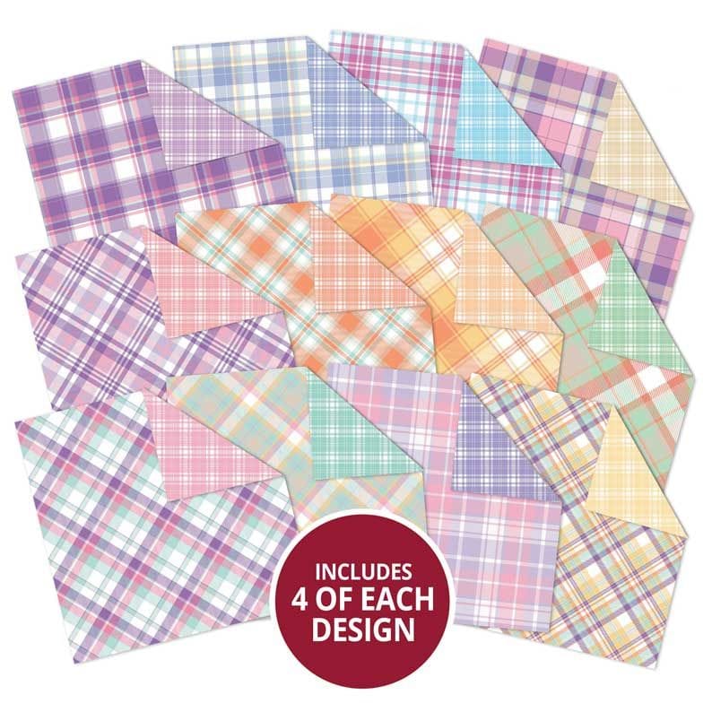 Duo Design Paper Pads - Pastel Plaids & Cheerful Check | Hunkydory Crafts