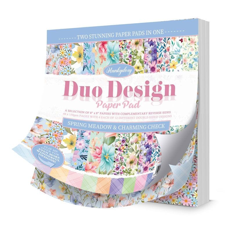 Duo Design Paper Pads - Spring Meadow & Charming Check | Hunkydory Crafts