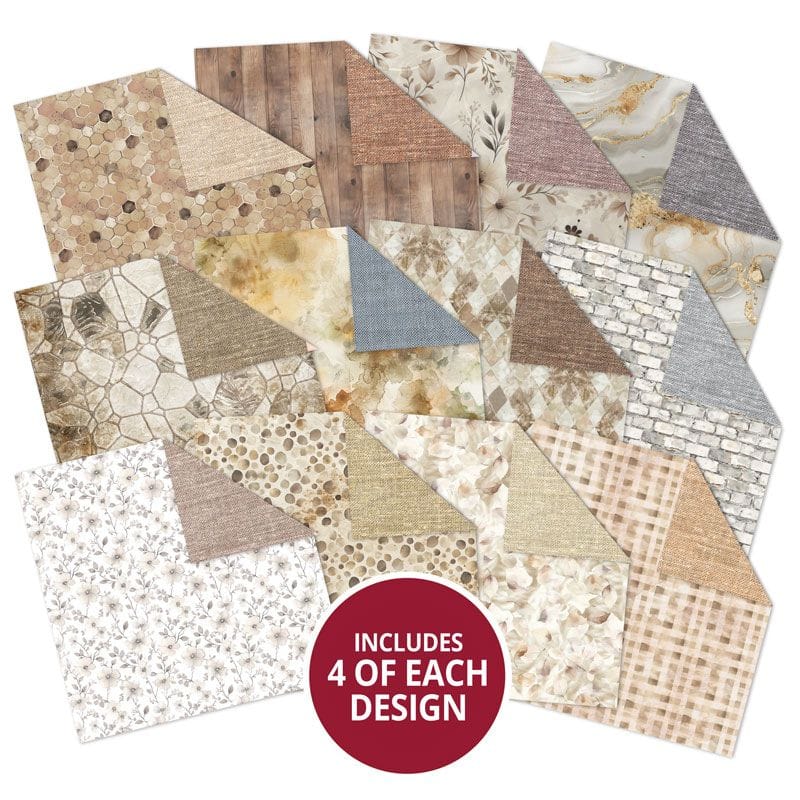 Duo Design Paper Pads - Nicely Natural & Neutral Hessian | Hunkydory Crafts
