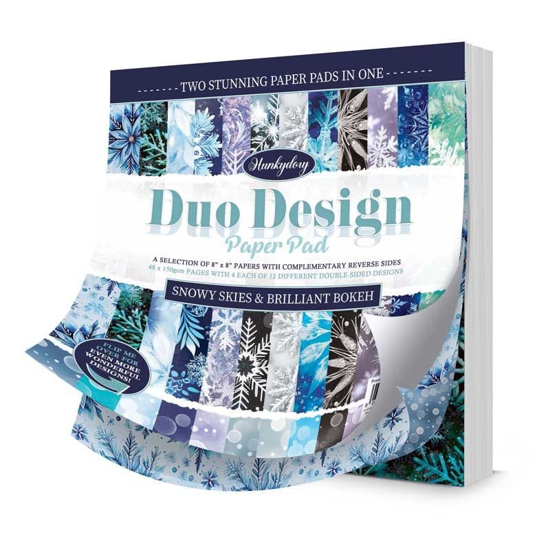 Duo Design Paper Pads - Snowy Skies & Brilliant Bokeh | Hunkydory Crafts