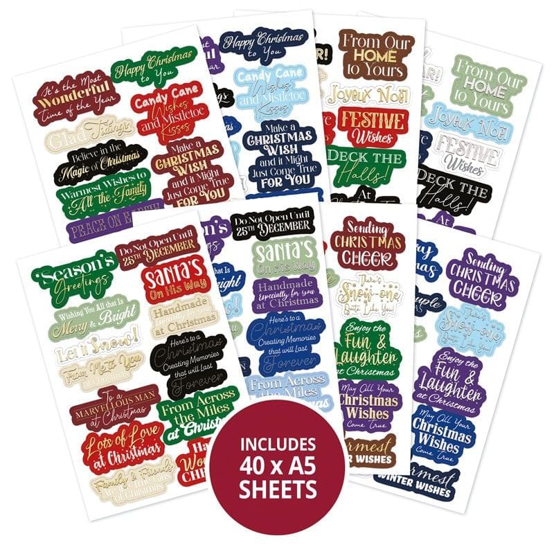 The Big Book of Festive Shaped Sentiments | Hunkydory Crafts