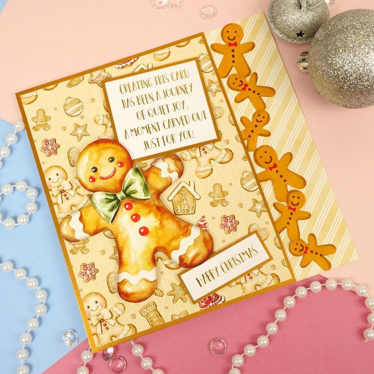 Festive Fancy-Edge Card Blanks - Gingerbread Men | Hunkydory Crafts