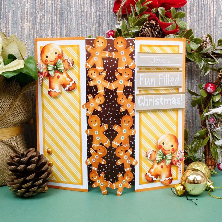 Festive Fancy-Edge Card Blanks - Gingerbread Men | Hunkydory Crafts