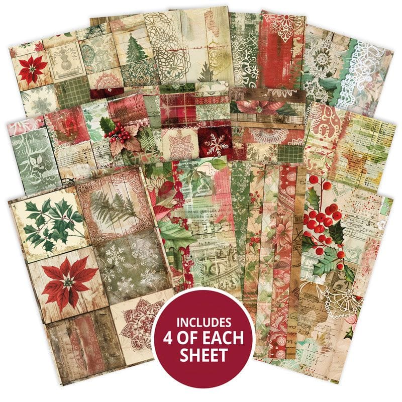 Hunkydory Essential Selection Paper Pad - Festive Collage | Hunkydory ...