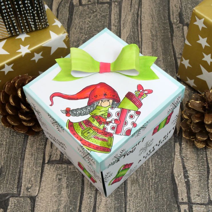 Festive Exploding Boxes Ink Me! Project Kit | Hunkydory Crafts