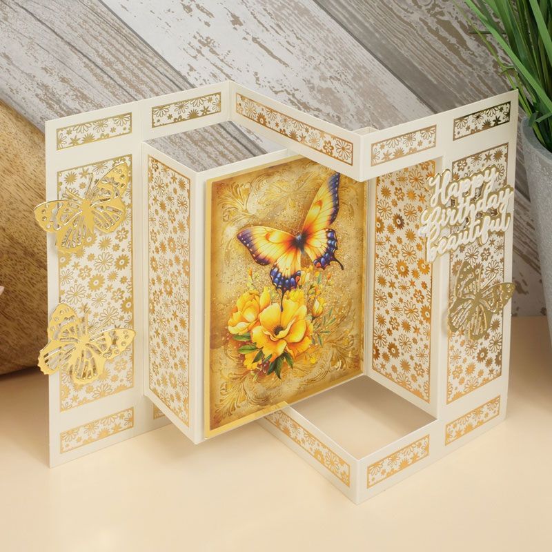 Foiled Pattern Kinetic Cards | Hunkydory Crafts