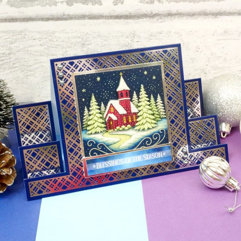 An Embroidered Christmas Square Pocket Pad | Hunkydory Crafts