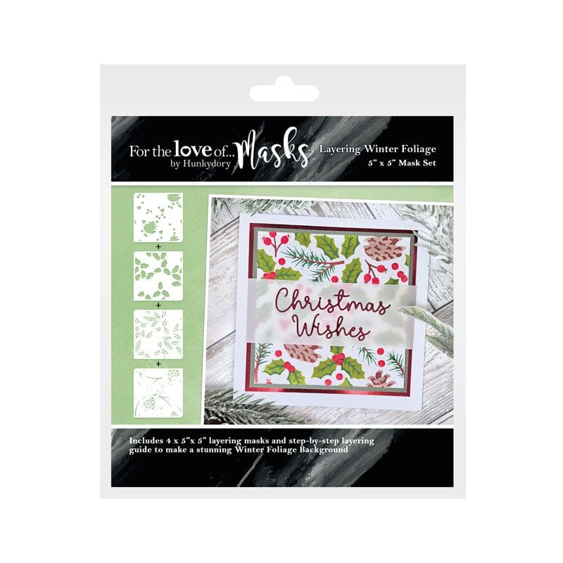 For the Love of Masks - Layering Winter Foliage | Hunkydory Crafts