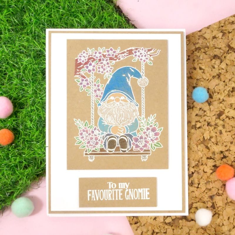 For the Love of Stamps - Swinging Gnome | Hunkydory Crafts