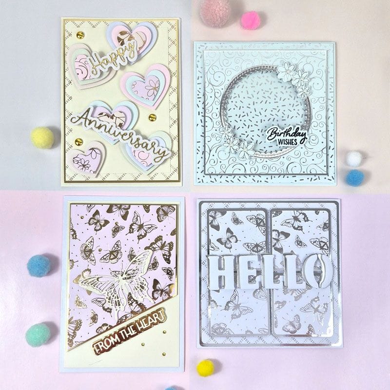 A Touch of Colour Foiled Edge-to-Edge Cardstock | Hunkydory Crafts
