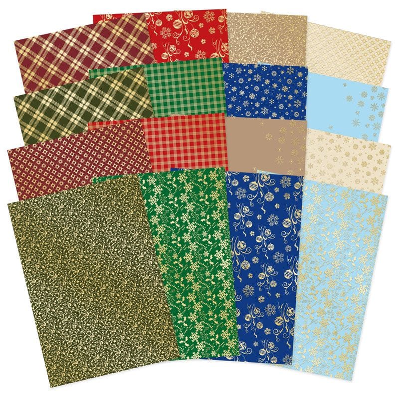 A Cherished Christmas Foiled Edge-to-Edge Cardstock | Hunkydory Crafts