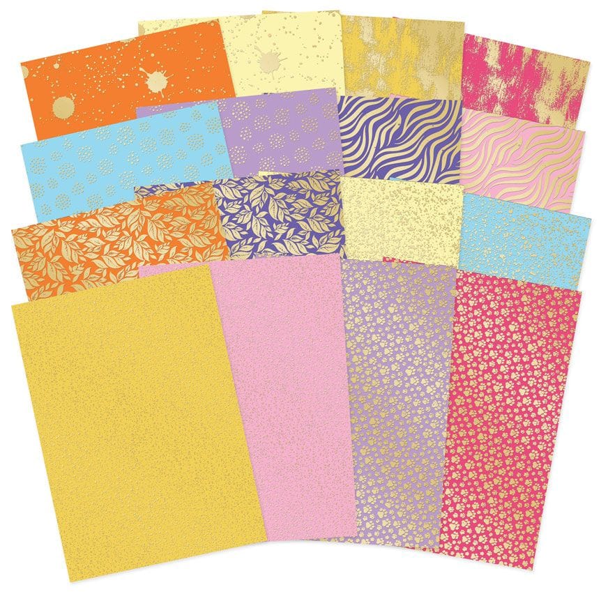 A Splash of Colour Foiled Edge-to-Edge Cardstock | Hunkydory Crafts
