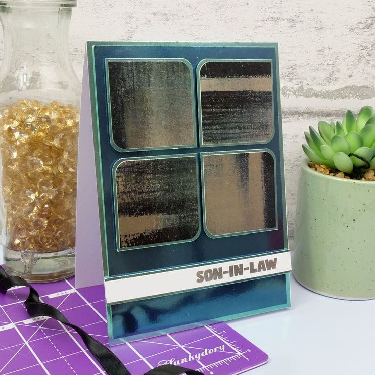 Trim Me! Foiled Insert Pad - For Him - Silver | Hunkydory Crafts