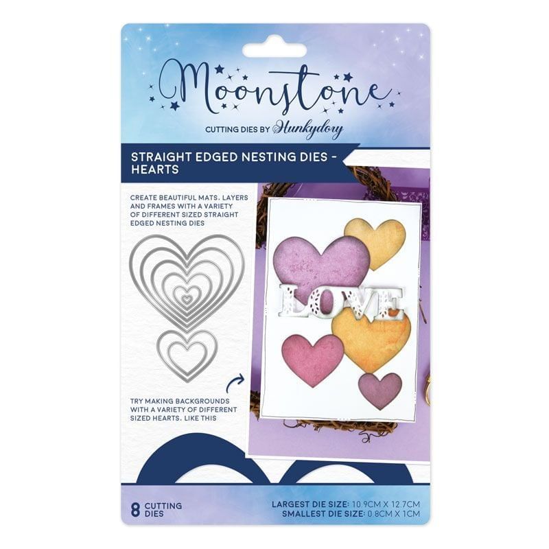 Moonstone Nesting Dies - Hearts | Hunkydory Crafts