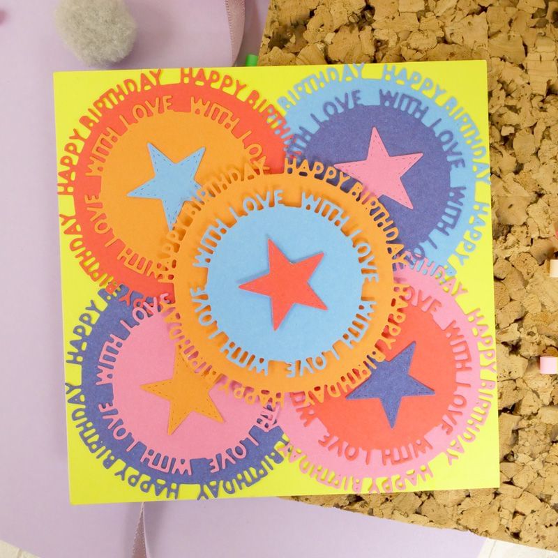 Moonstone Dies - Sentiment Edged Nesting Dies - Circles | Hunkydory Crafts