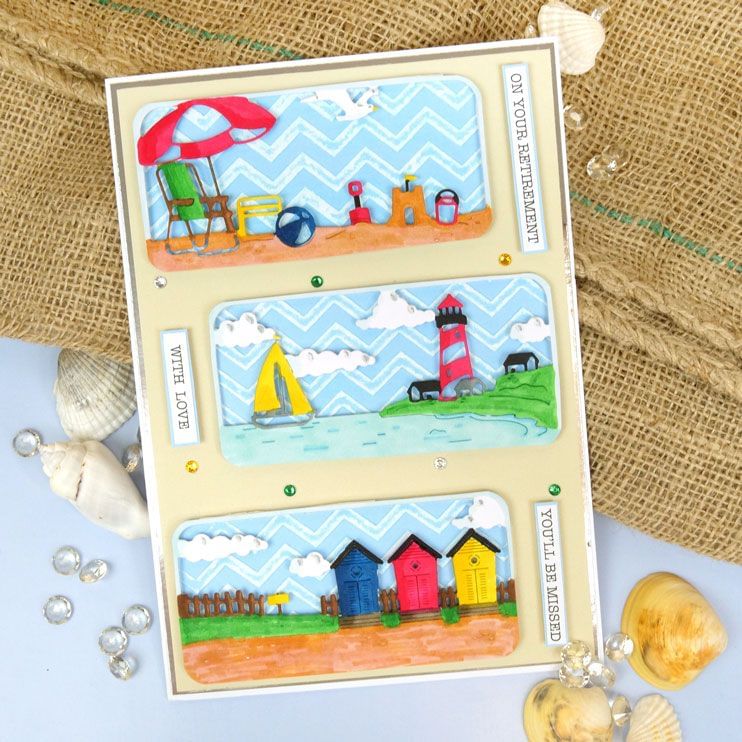 Moonstone Dies - Sandy Beach Layering Scenes | Hunkydory Crafts