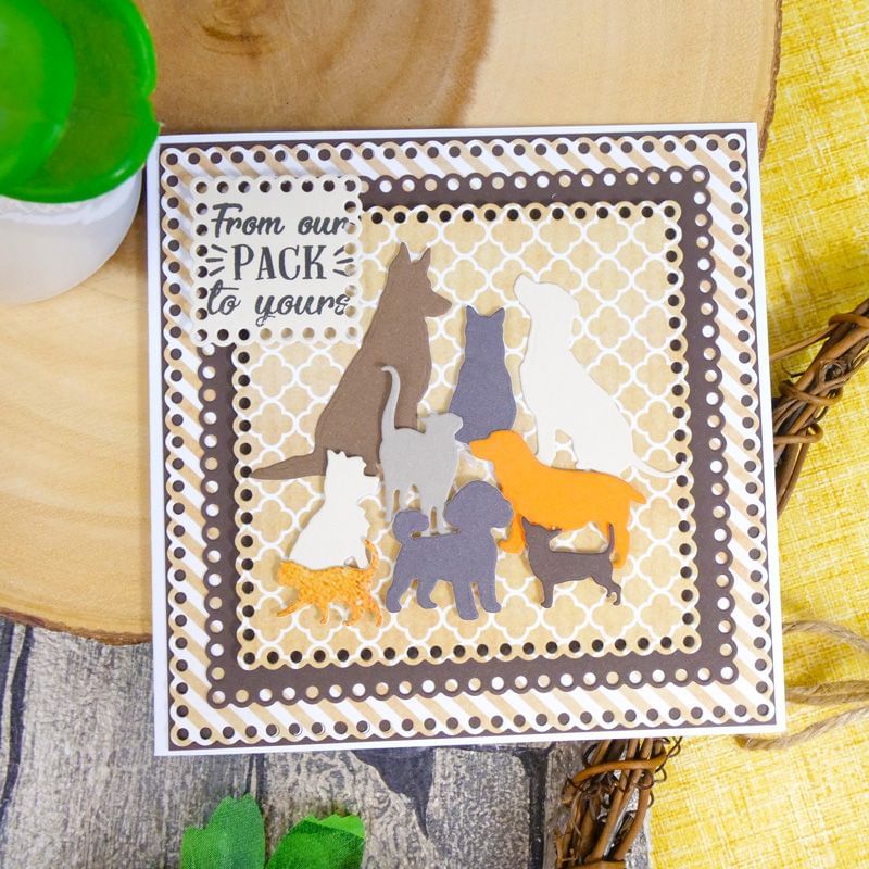 Moonstone Dies - Scalloped Dots Nesting Dies - Squares | Hunkydory Crafts